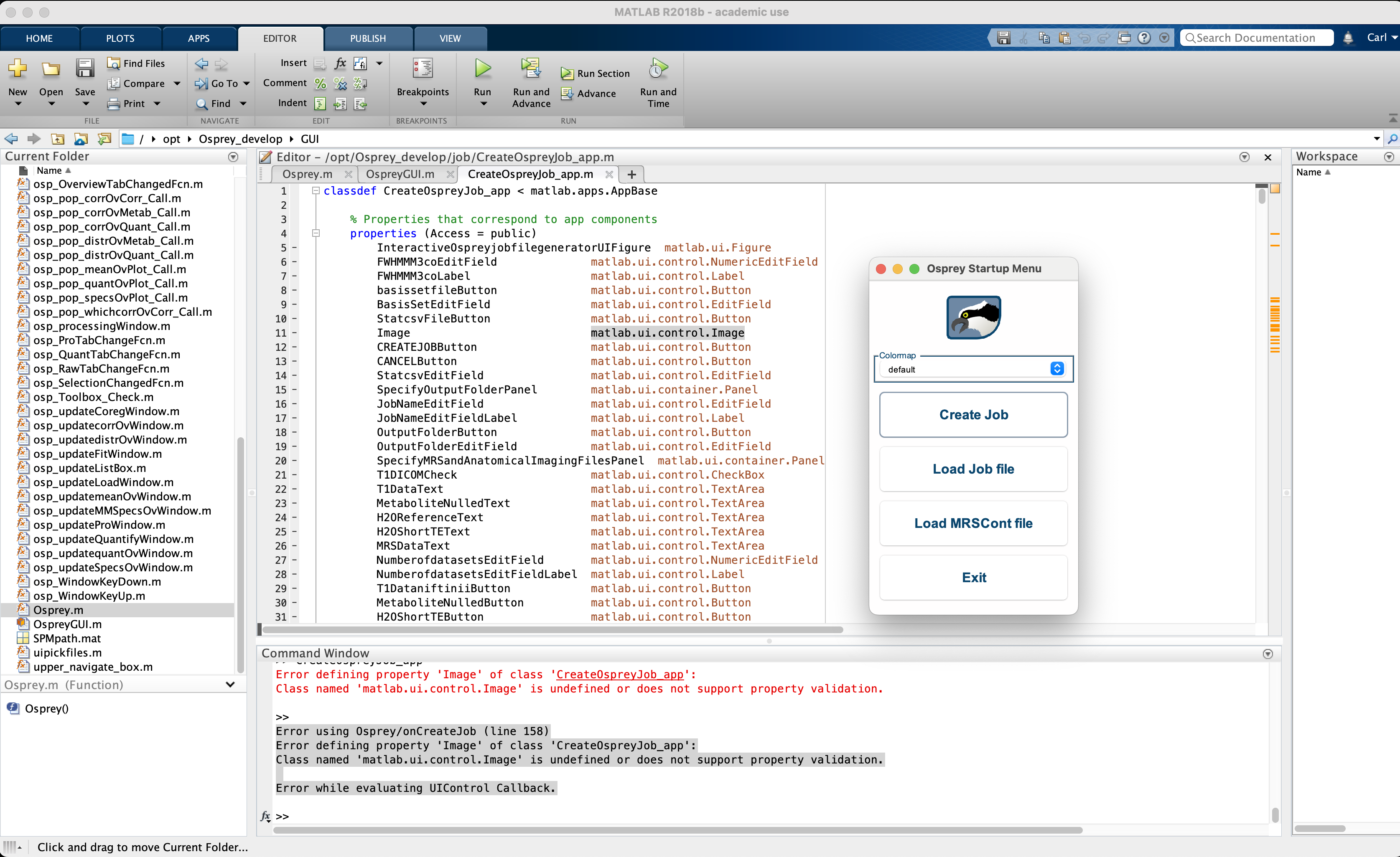 Error defining property 'Image' of class 'CreateOspreyJob_app' · Issue #617 · schorschinho ...