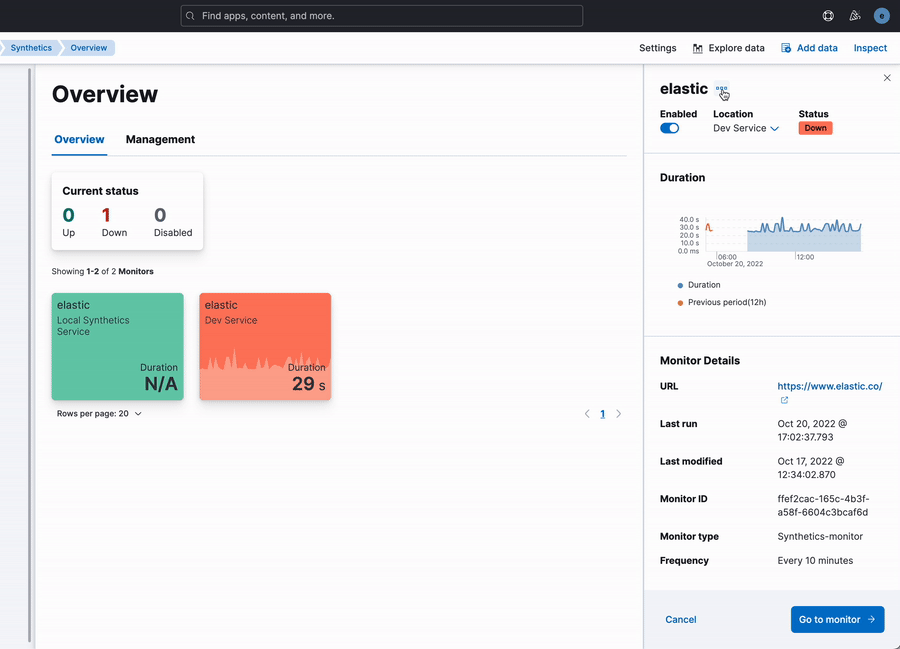 [Synthetics] Action popover enable/disable loading state never changes after success · Issue ...
