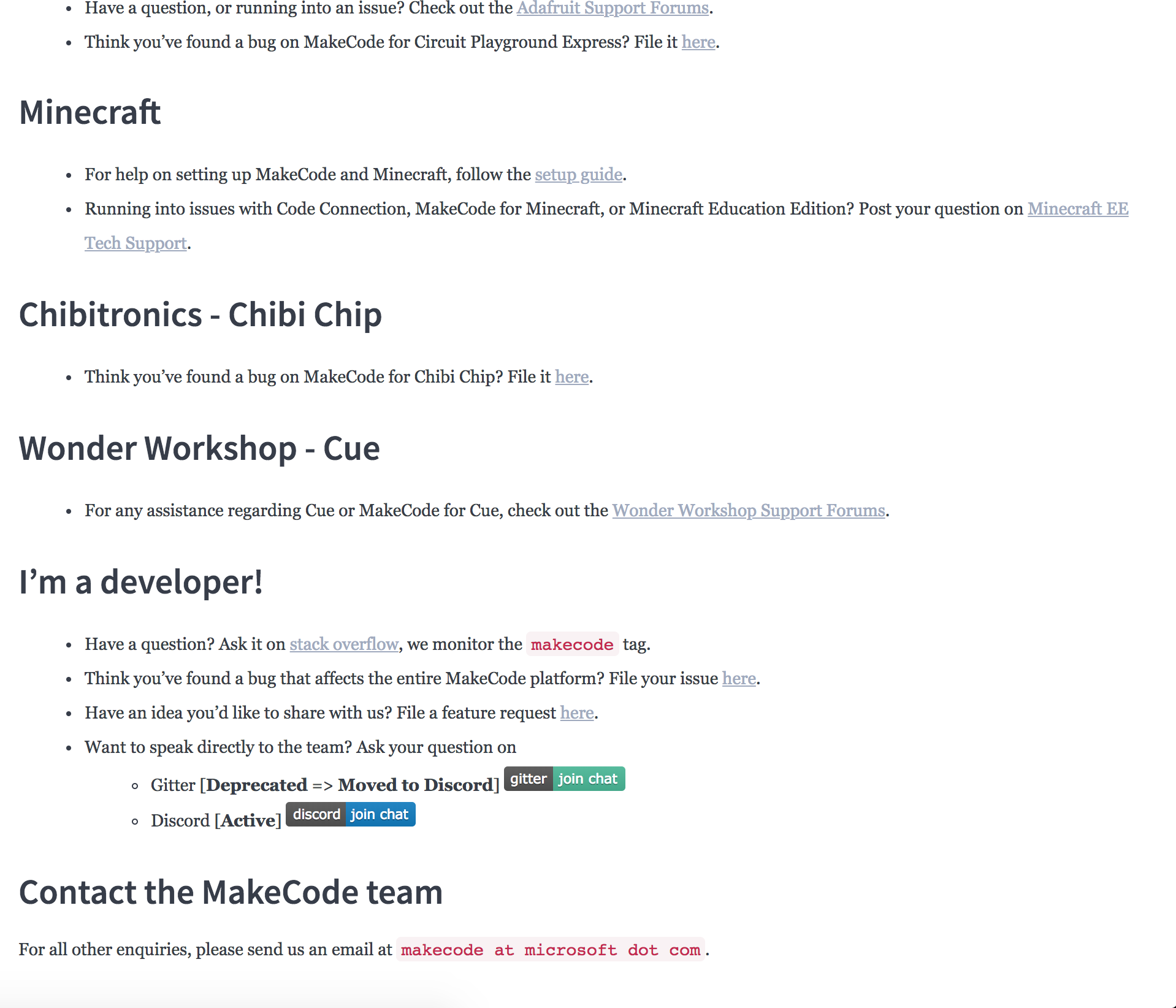 Inconsistency in contact markdown page. · Issue #4589 · microsoft/pxt · GitHub
