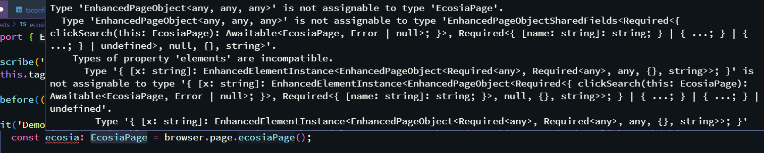 Page Object Commands Not Working In 301 Typescript Projects · Issue