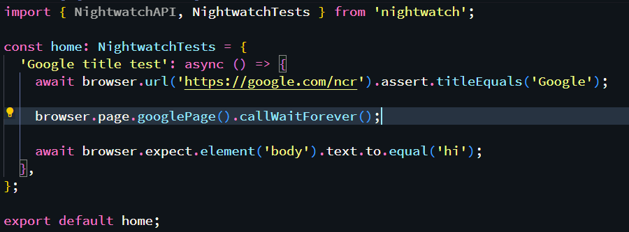 unhandledRejection crashes Nightwatch when async command called from page object command not ...