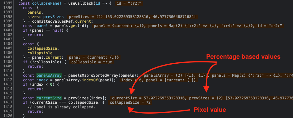Collapse function in imperative API doesn't work when units are set to ...