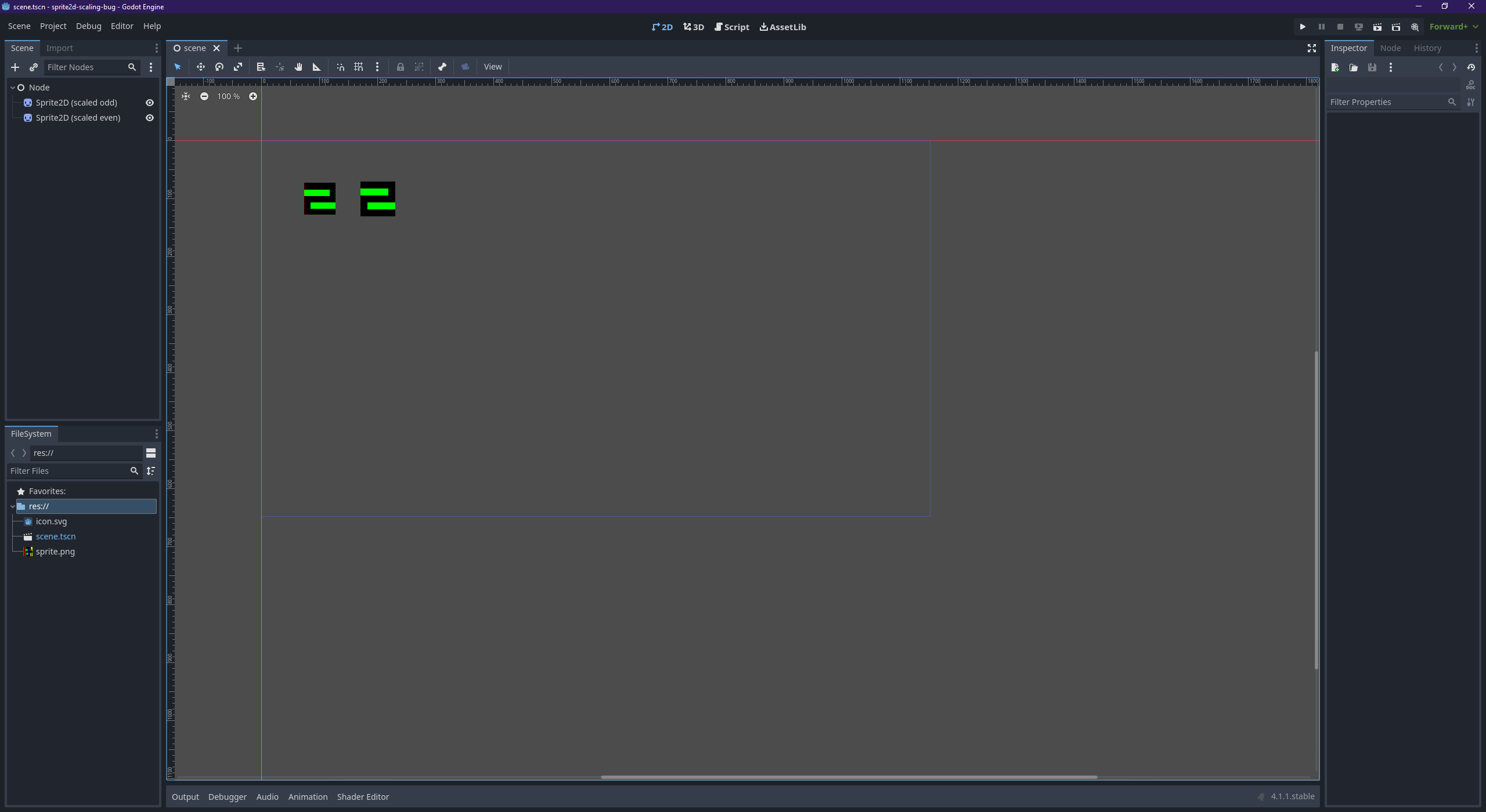 Scaled Sprite2D displays part of previous animation frame · Issue #81998 · godotengine/godot ...
