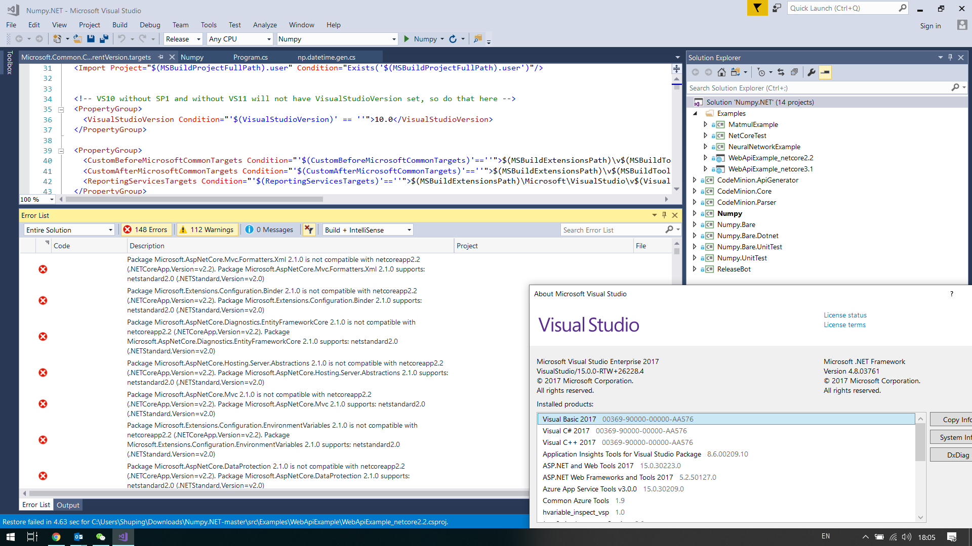 Project dependencies · Issue #56 · SciSharp/Numpy.NET · GitHub