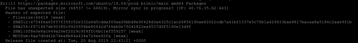 [apt] update: File has unexpected size (66537 != 66619) · Issue #3222 · dotnet/core · GitHub