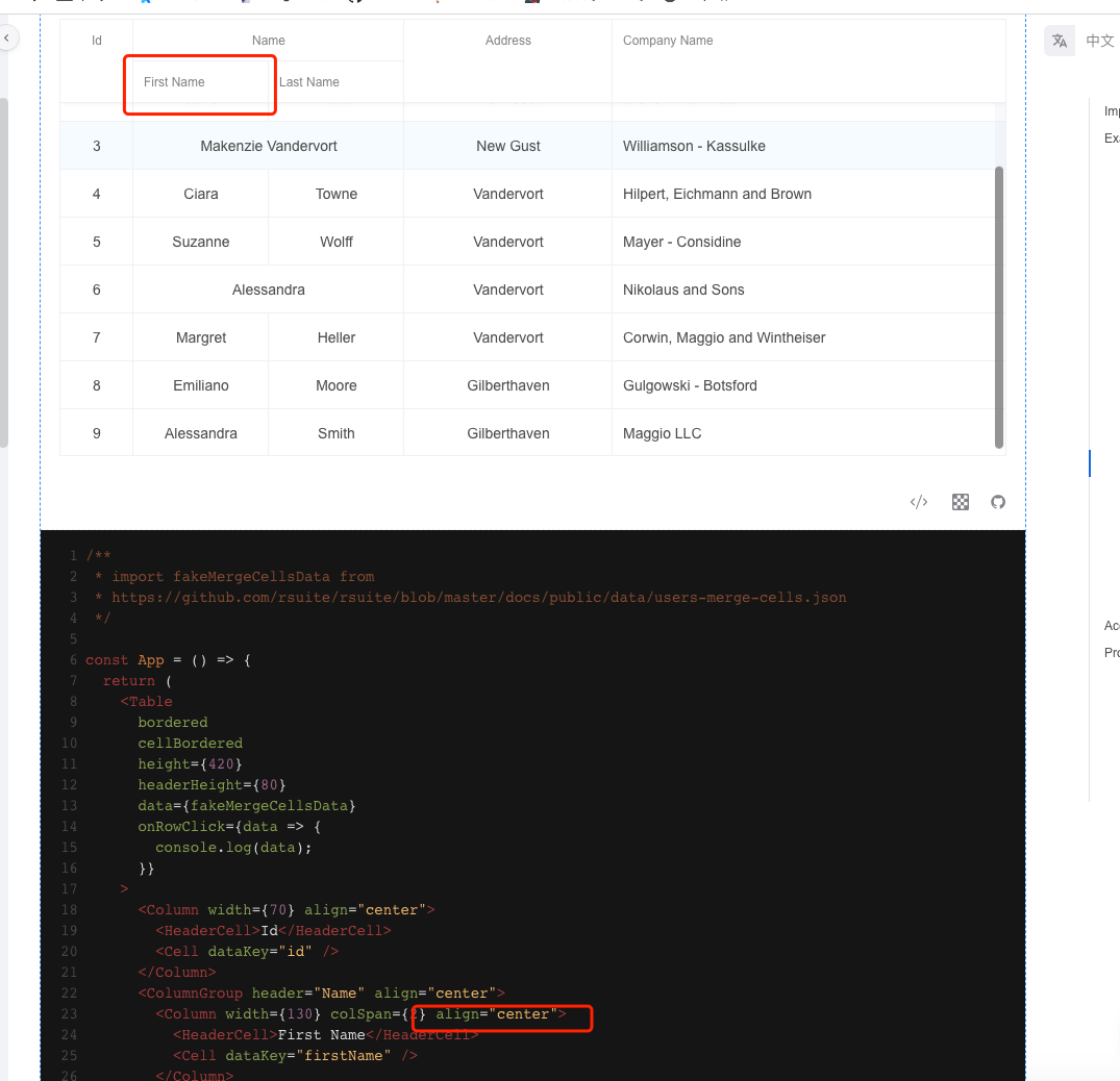 使用ColumnGroup合并表头后，在Column中设置align未起作用 · Issue #276 · rsuite/rsuite-table · GitHub