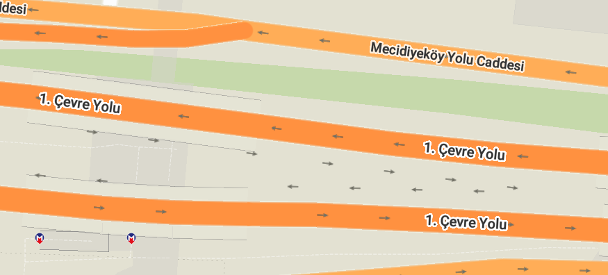 Busways are not displayed in navigation mode, but their oneway arrows are · Issue #6517 ...