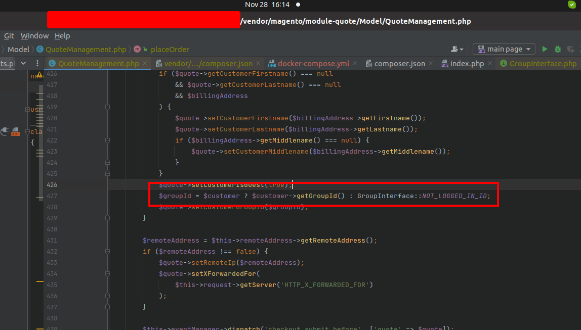 Customer group ID is null in the order · Issue #36542 · magento/magento2 · GitHub