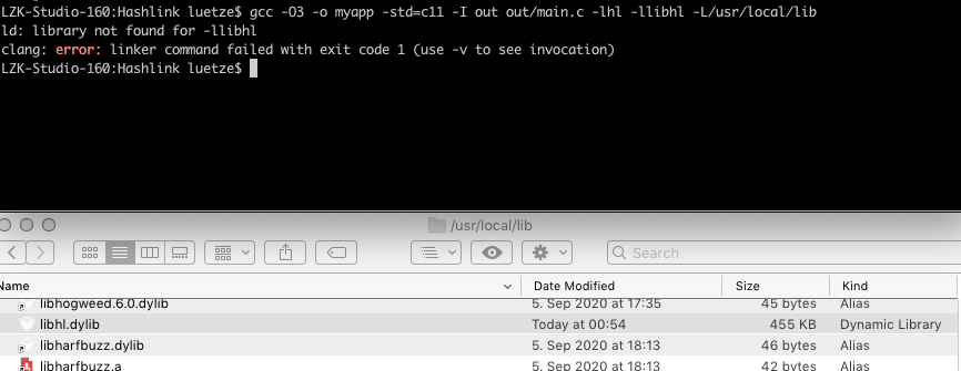 Every single try to compile from C on OSX fails...and fails... and fails... · Issue #413 ...