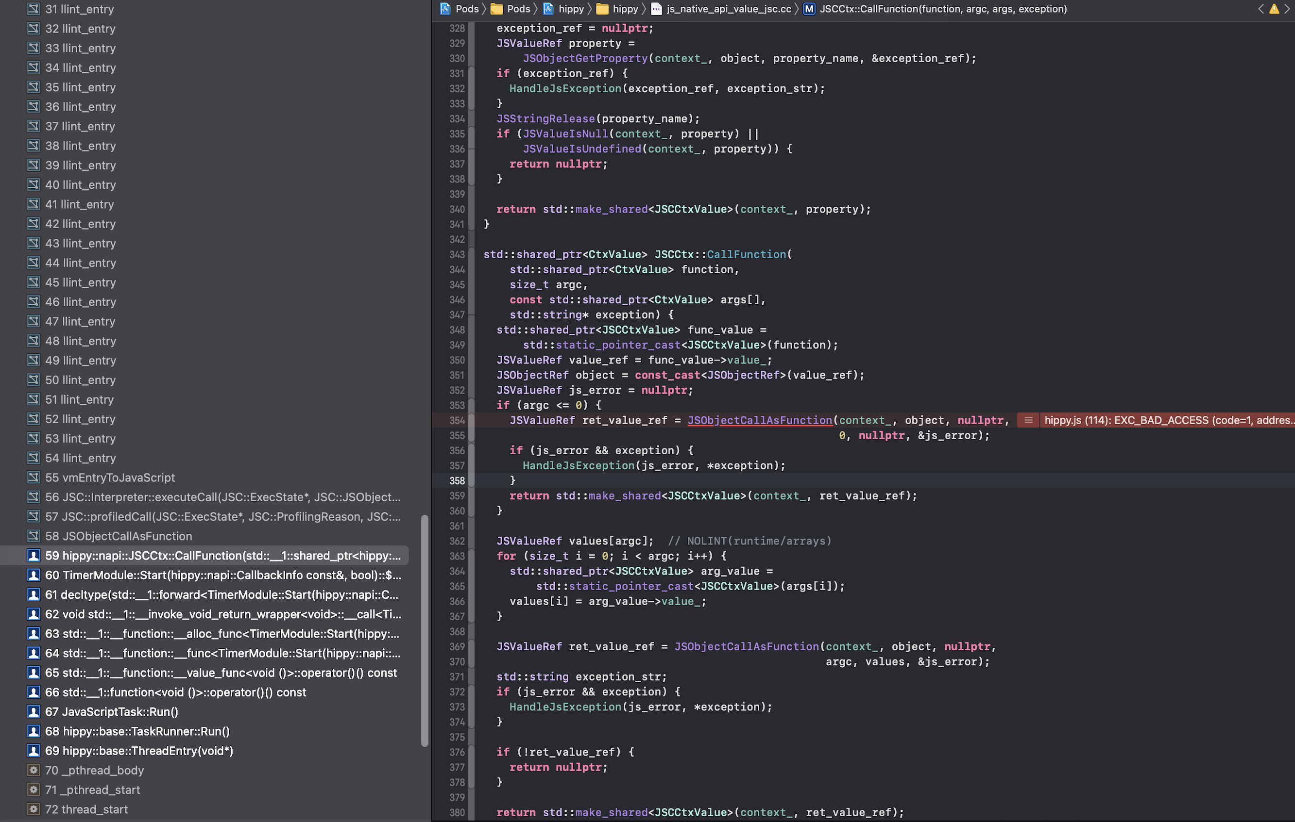 iOS hippy crash in TimerModule::Start(hippy::napi::CallbackInfo...) · Issue #594 · Tencent/Hippy ...