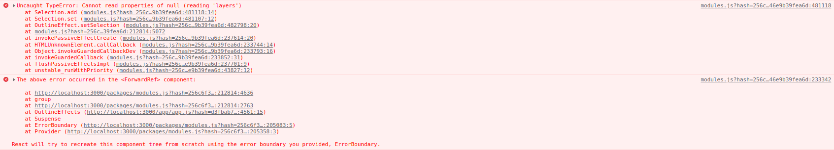 Error boundary for Effectcomposer · Issue #113 · pmndrs/react-postprocessing · GitHub