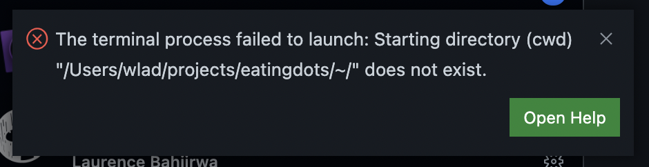 Terminal starts at ~ · Issue #157379 · microsoft/vscode · GitHub