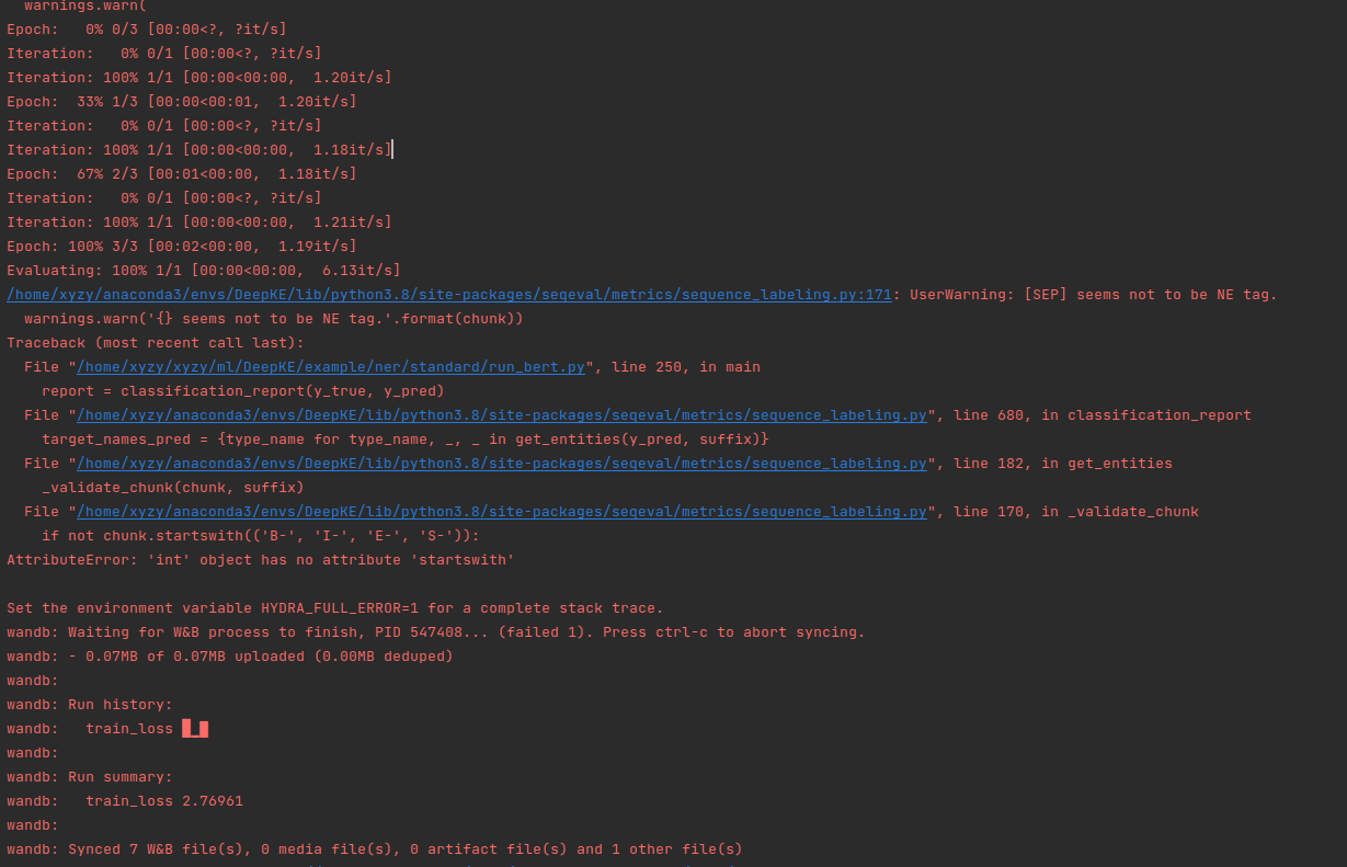 NER/standard/run_bert.py异常 · Issue #252 · zjunlp/DeepKE · GitHub