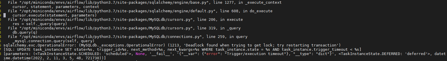 Airflow Trigger And Scheduler DataBase DeadLock · Issue #21817 · apache/airflow · GitHub