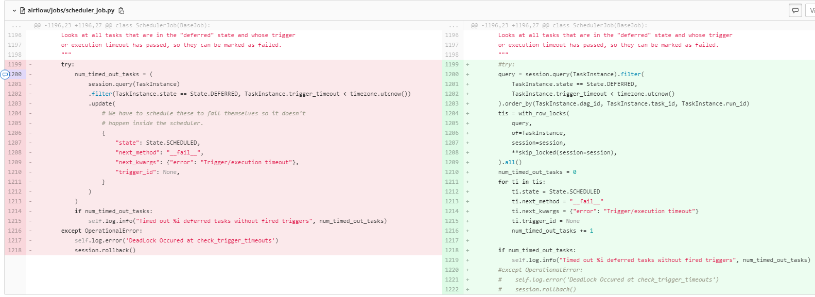 Airflow Trigger And Scheduler Database Deadlock · Issue 21817 · Apache