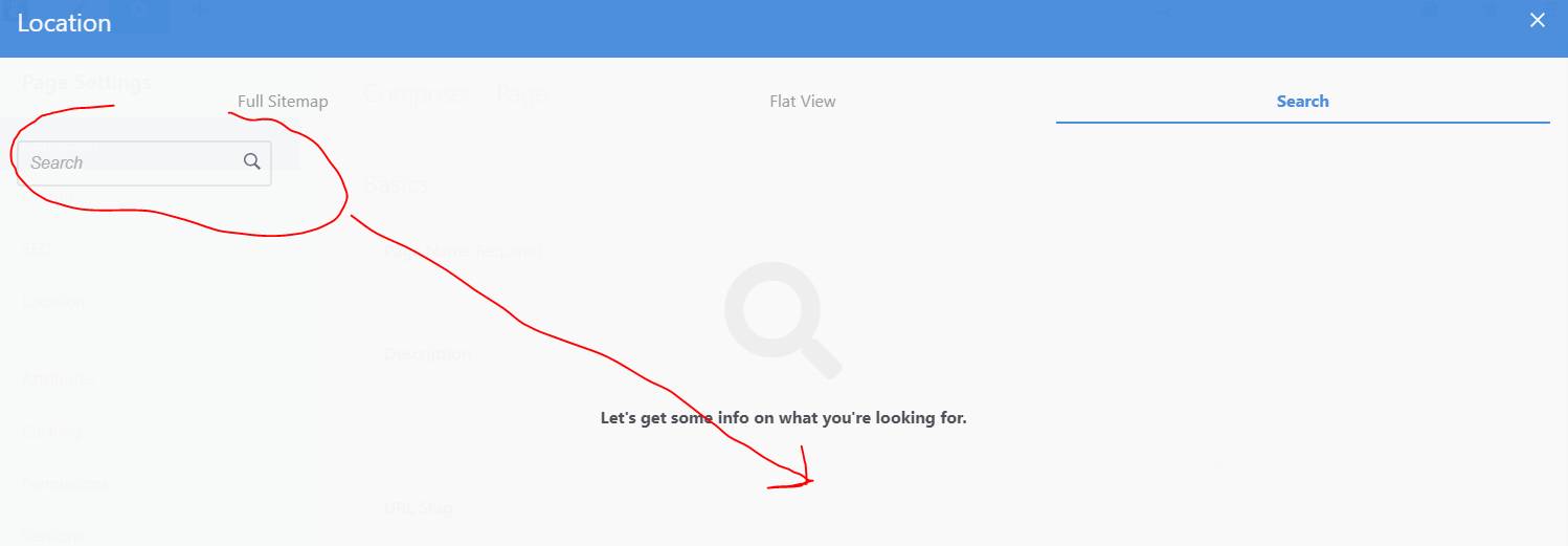 Update page search section of in-page page picker to work. · Issue ...