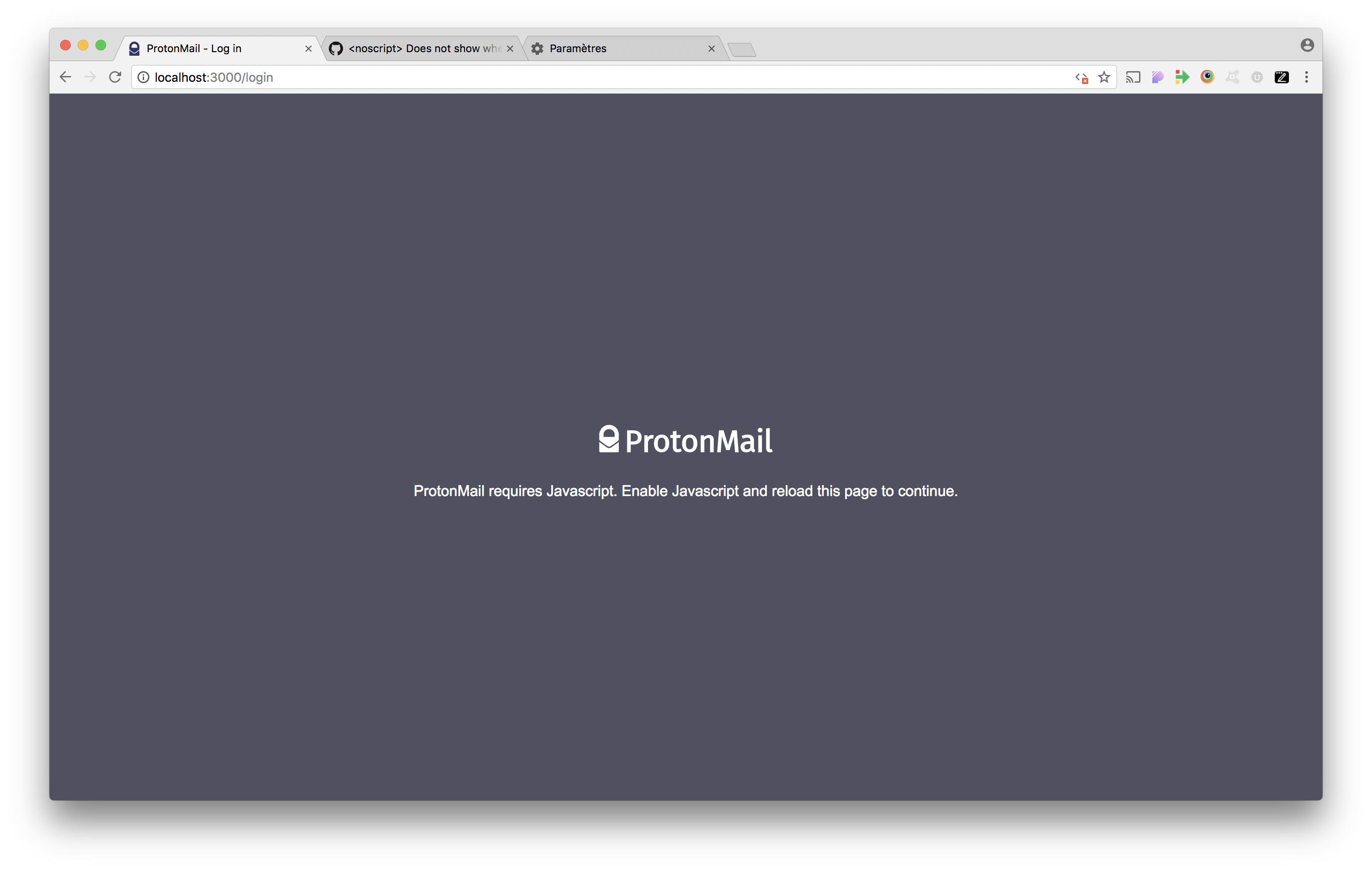 Does not show when JavaScript is disabled · Issue #34 · ProtonMail/WebClients · GitHub