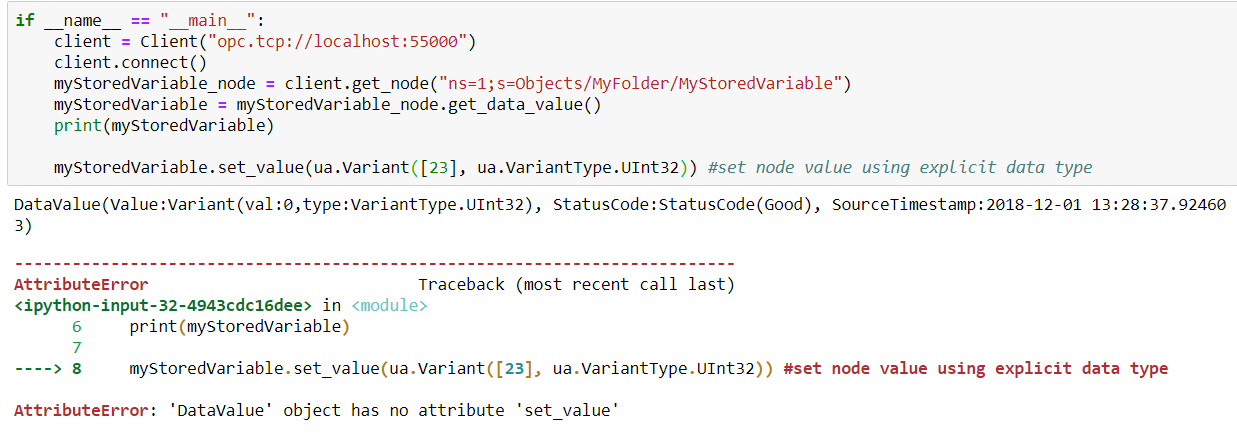 Couldn't Write Value To Server · Issue #770 · FreeOpcUa/python-opcua · GitHub