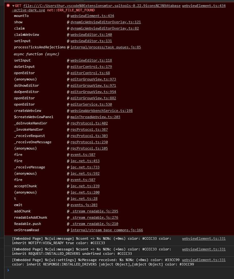 Blank Screen appearing after installed sqltools · Issue #639 · mtxr/vscode-sqltools · GitHub