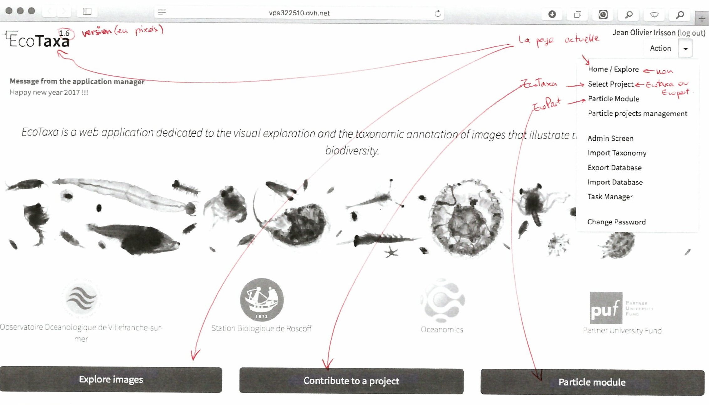 Changer l'interface d'accès à EcoPart depuis EcoTaxa · Issue #178 ...