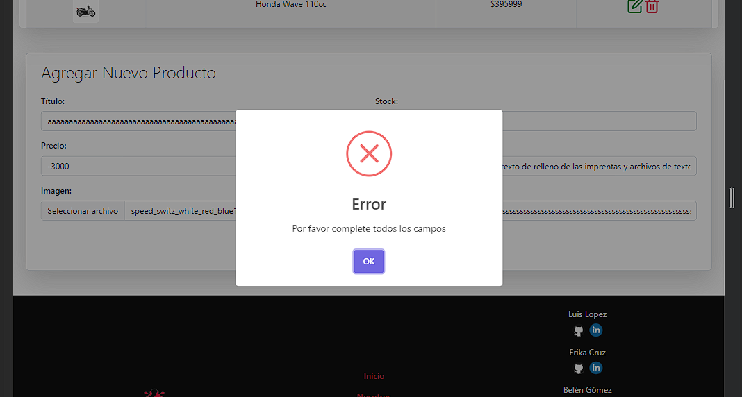 Error al agregar un nuevo producto · Issue #49 · ErikaCV/proyecto-final · GitHub