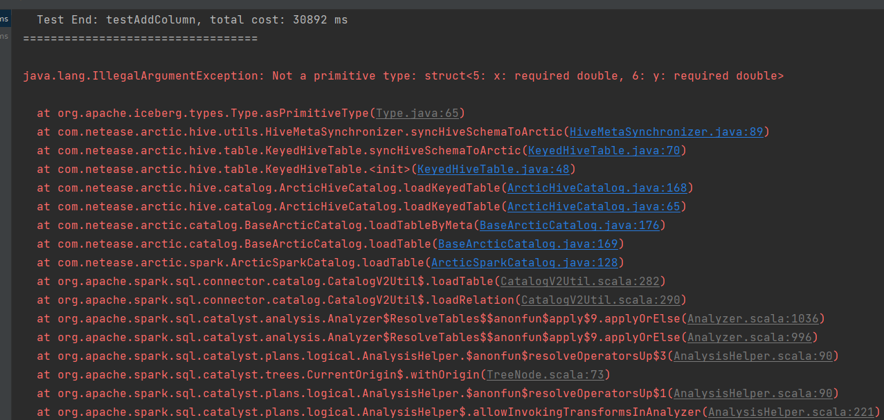[Improvement]: Support synchronize struct type fields for hive table · Issue #287 · apache/amoro ...