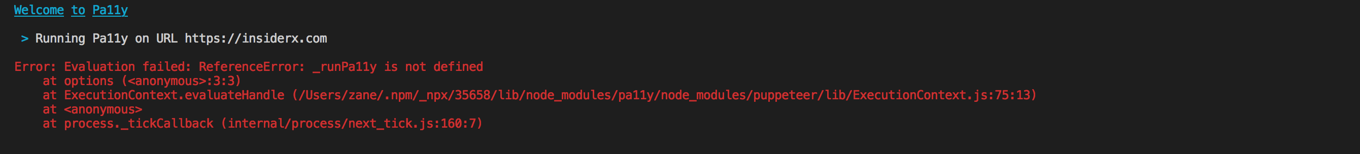 Unable to scan example.com due to unknown issue · Issue #392 · pa11y ...