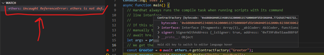 Debugging in VS code shows 'ReferenceError', but the code executes ...