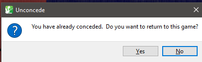 Conceding in a local game can make other players unable to concede ...