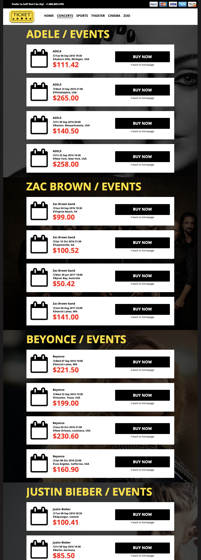 GitHub - MarijaPetrovski/Online-Ticket-Store: A responsive website for ...