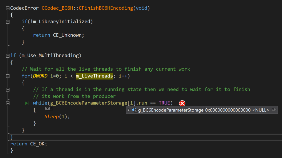 CMP_ConvertTexture(...) is not thread-safe · Issue #26 · GPUOpen-Tools/compressonator · GitHub