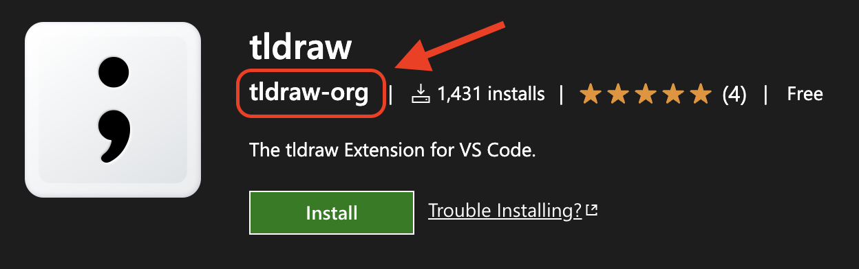 [documentation] Switch to "Tldraw" from "tldraw-org" on the VS Code Extension Marketplace ...