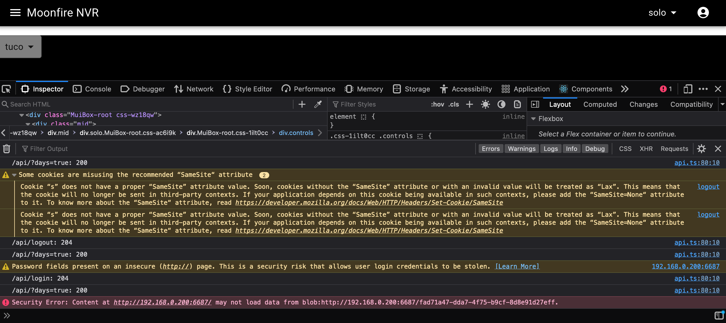 Firefox `SameSite` warning on logout · Issue #292 · scottlamb/moonfire-nvr · GitHub