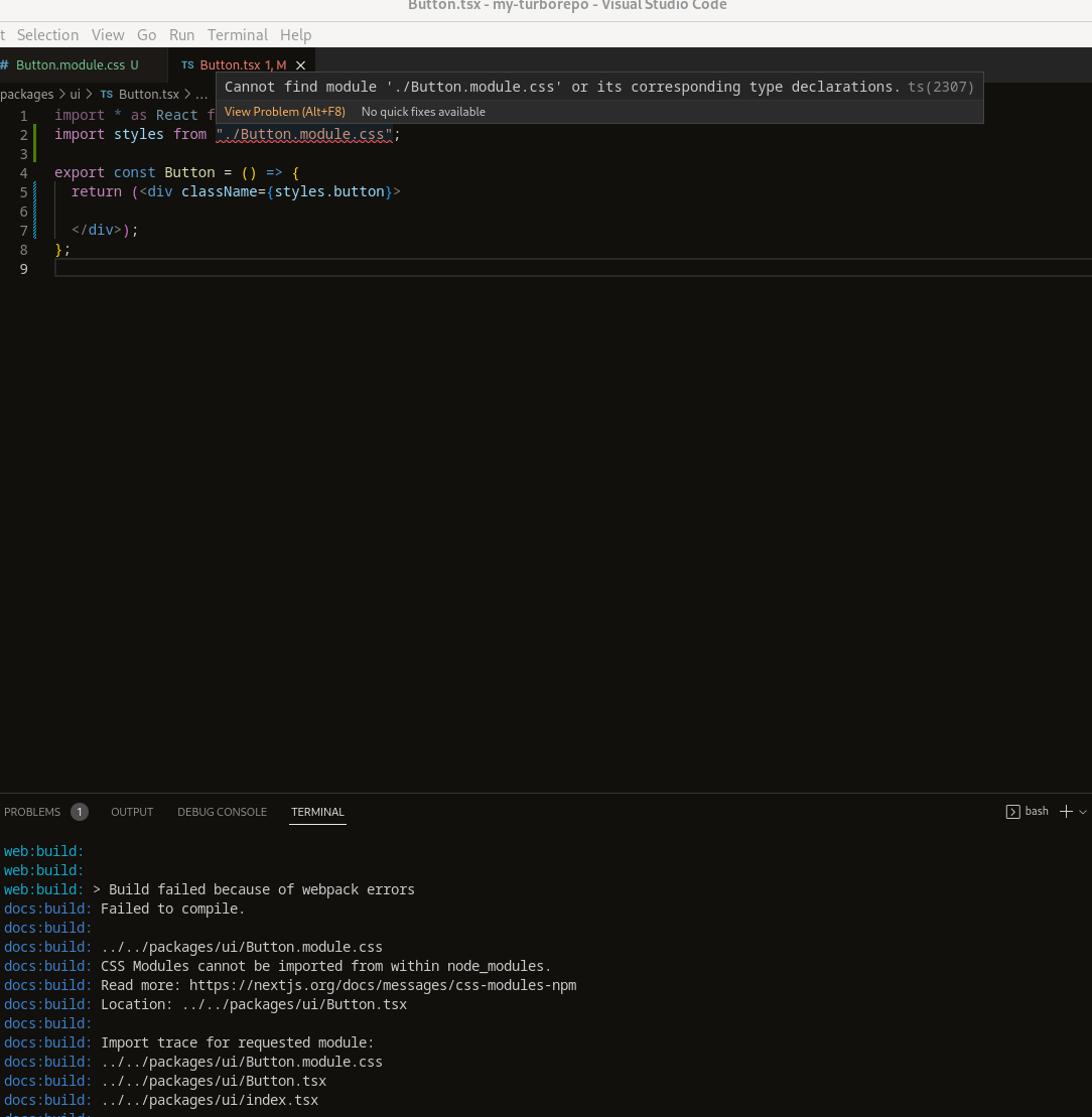 Using CSS modules in packages/ui · vercel turborepo · Discussion #3038 · GitHub