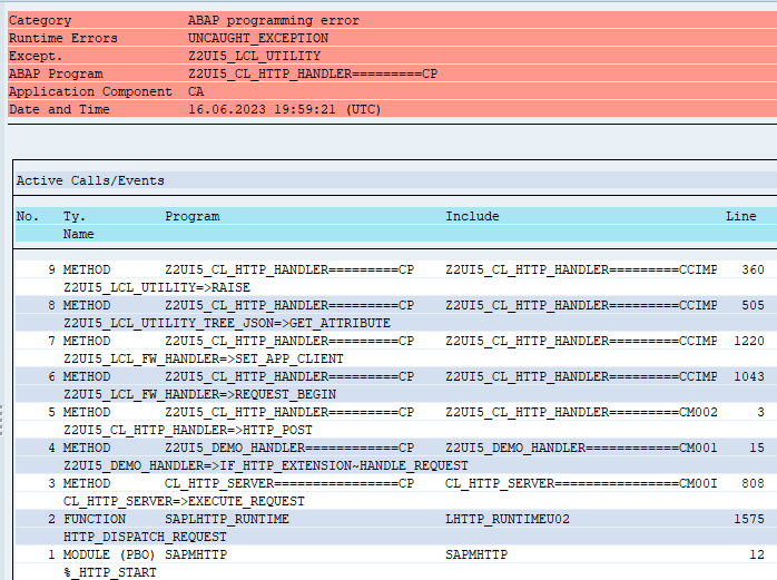 Exception in the Demos 52 · Issue #282 · abap2UI5/abap2UI5 · GitHub