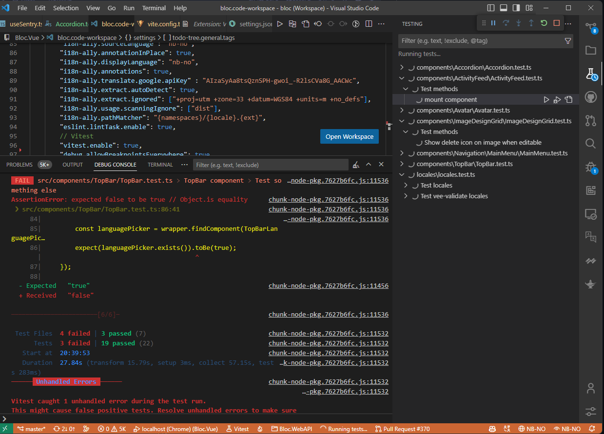When The Test Throws An Exception The Icon Keeps Loading · Issue 120 · Vitest Dev Vscode · Github