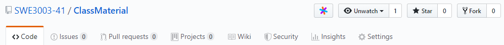 GitHub - SWE3003-41/ClassMaterial: git guide, assignment notification ... etc