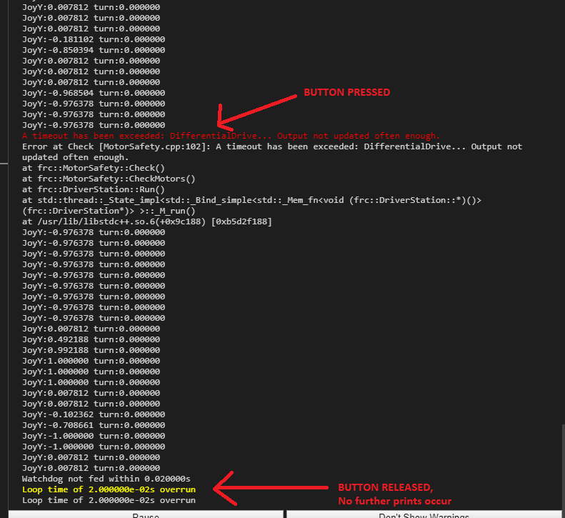 C++: DifferentialDrive breaks if watchdog not fed · Issue #1525 · wpilibsuite/allwpilib · GitHub