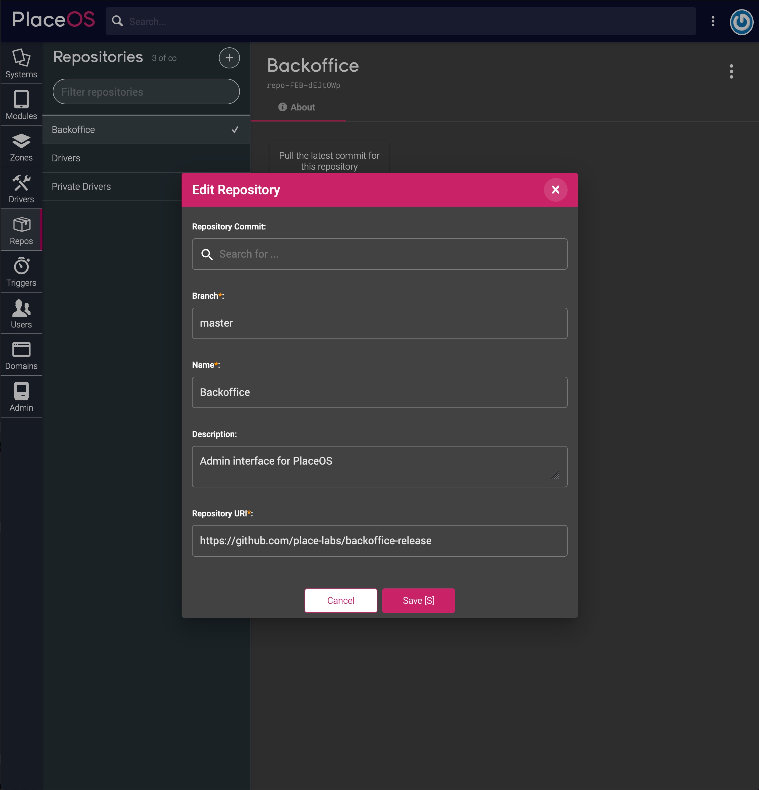 Bug: Repository uri field is editable · Issue #81 · PlaceOS/backoffice · GitHub