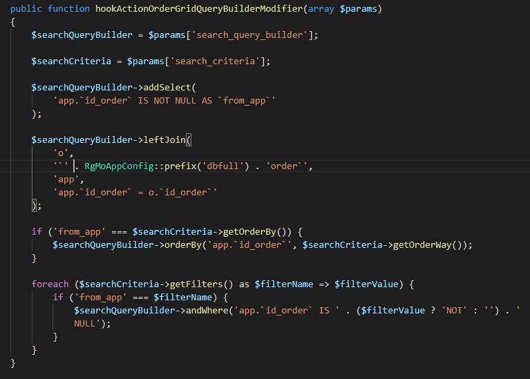 BO - Orders - impossible to extend order grid query from module · Issue #24911 · PrestaShop ...