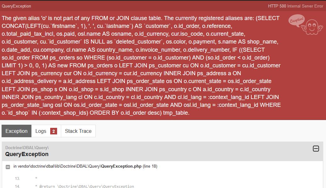 BO - Orders - impossible to extend order grid query from module · Issue #24911 · PrestaShop ...