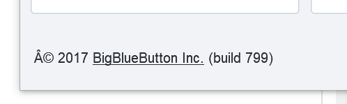 Weird char in footer · Issue #5082 · bigbluebutton/bigbluebutton · GitHub