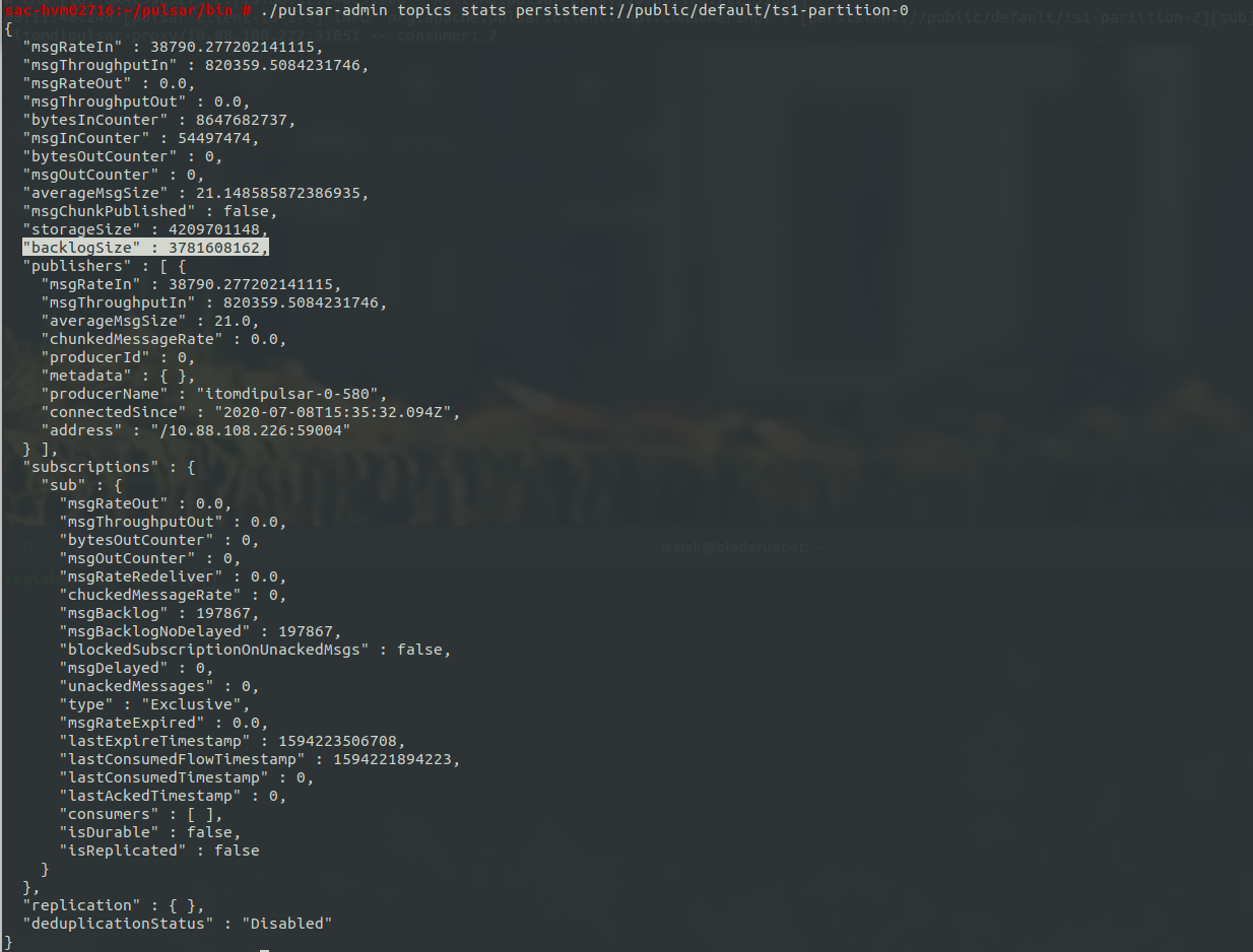 pulsar_msg_backlog metrics very inaccurate · Issue #7484 · apache/pulsar · GitHub