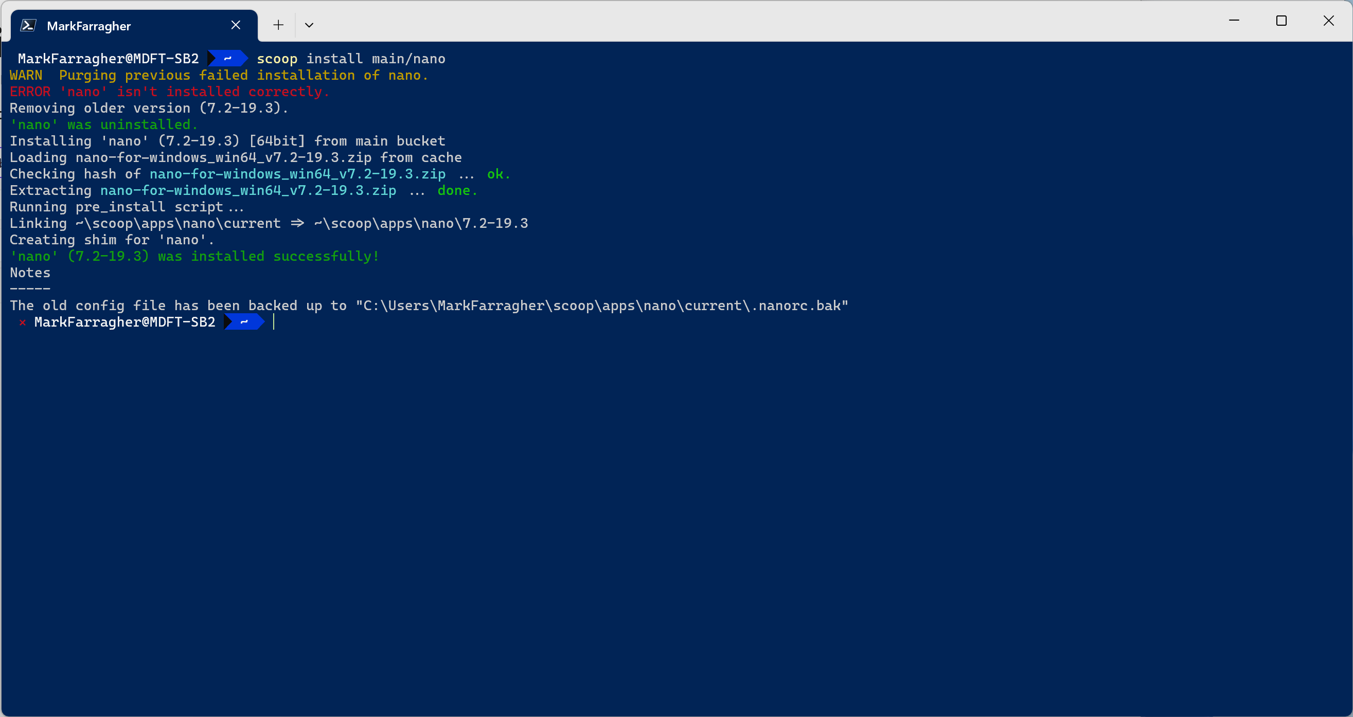 [BUG/ISSUE] Cannot install nano from scoop using WingetUI (but 'scoop install nano' does work in ...