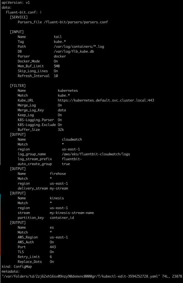 Fluent Bit Deployed Via Helm Vs Kubectl The Configmap Are Same · Issue 310 · Fluenthelm