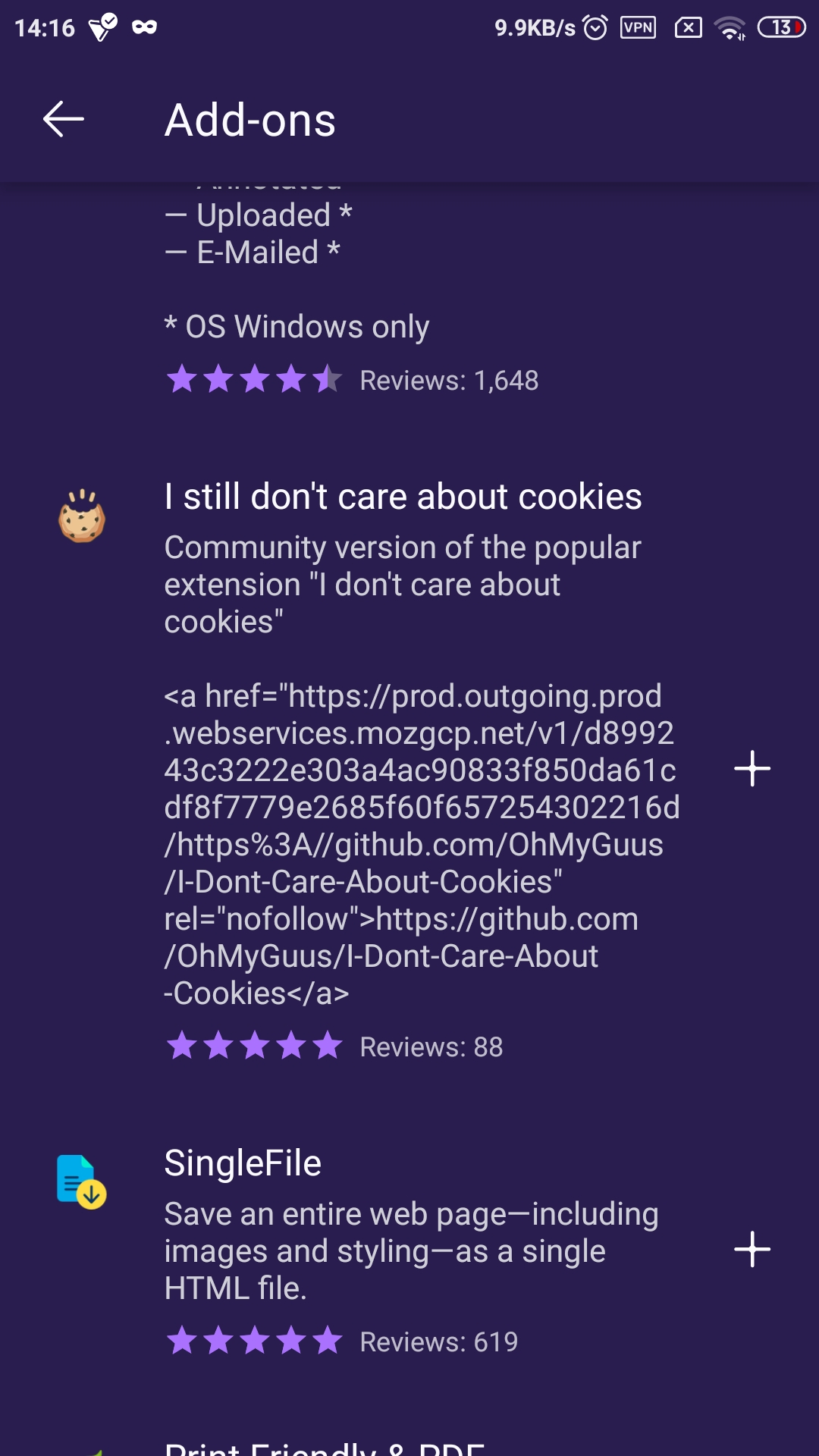 Extension description display formatting issue on Android · Issue #578 · OhMyGuus/I-Still-Dont ...