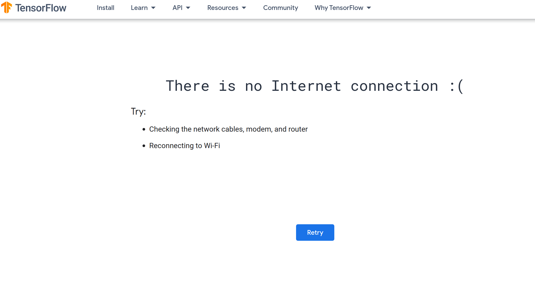 Website claims that there is no internet connection · Issue #28272 ...