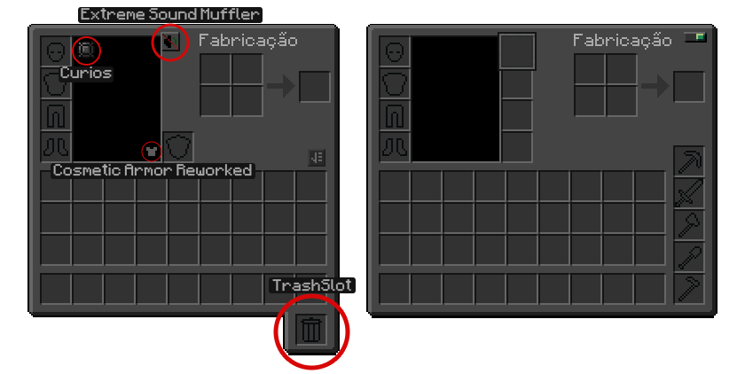add support for Curios API/ Extreme sound muffler/ Cosmetic Armor Reworked/ TrashSlot [FORGE ...