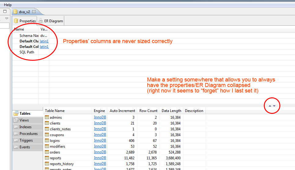 FEATURE REQUEST - Improve That Annoying "Properties" Tab · Issue #2663 · dbeaver/dbeaver · GitHub
