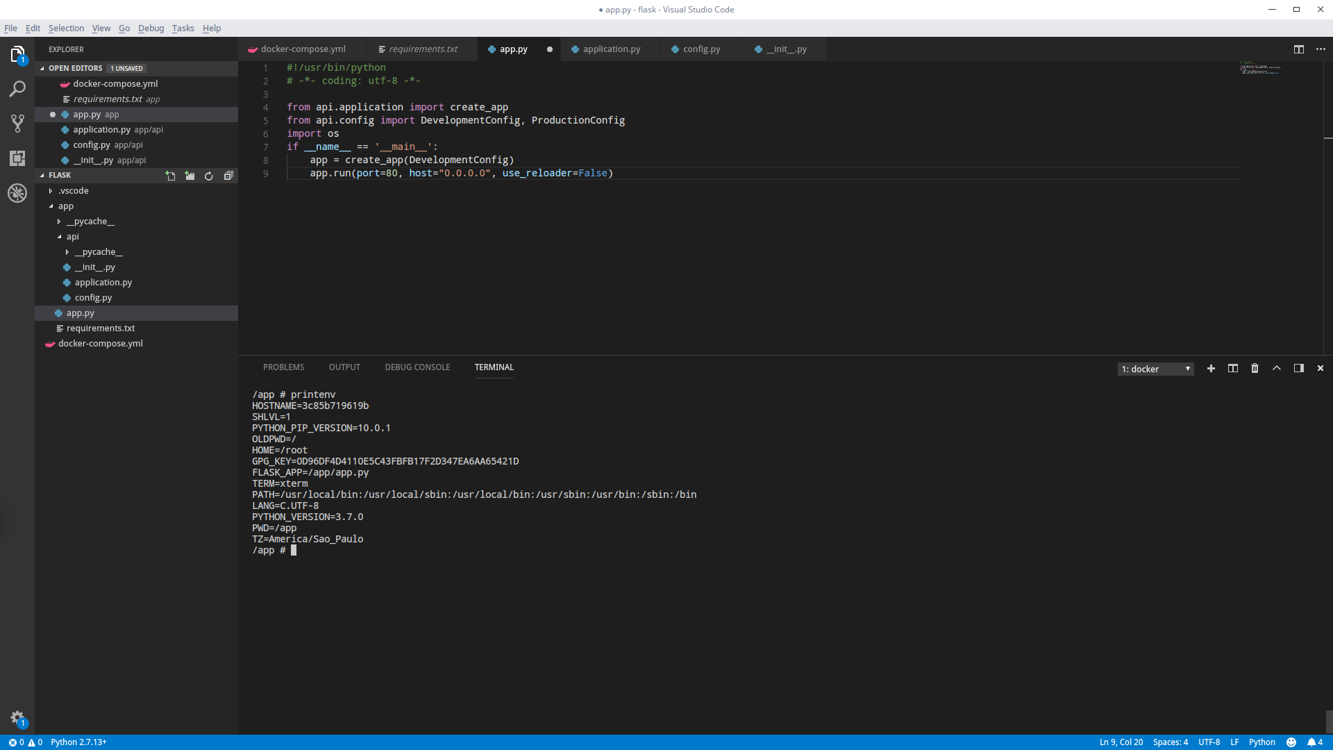 EXPORT FLASK_APP dont load config in app · Issue #2899 · pallets/flask · GitHub